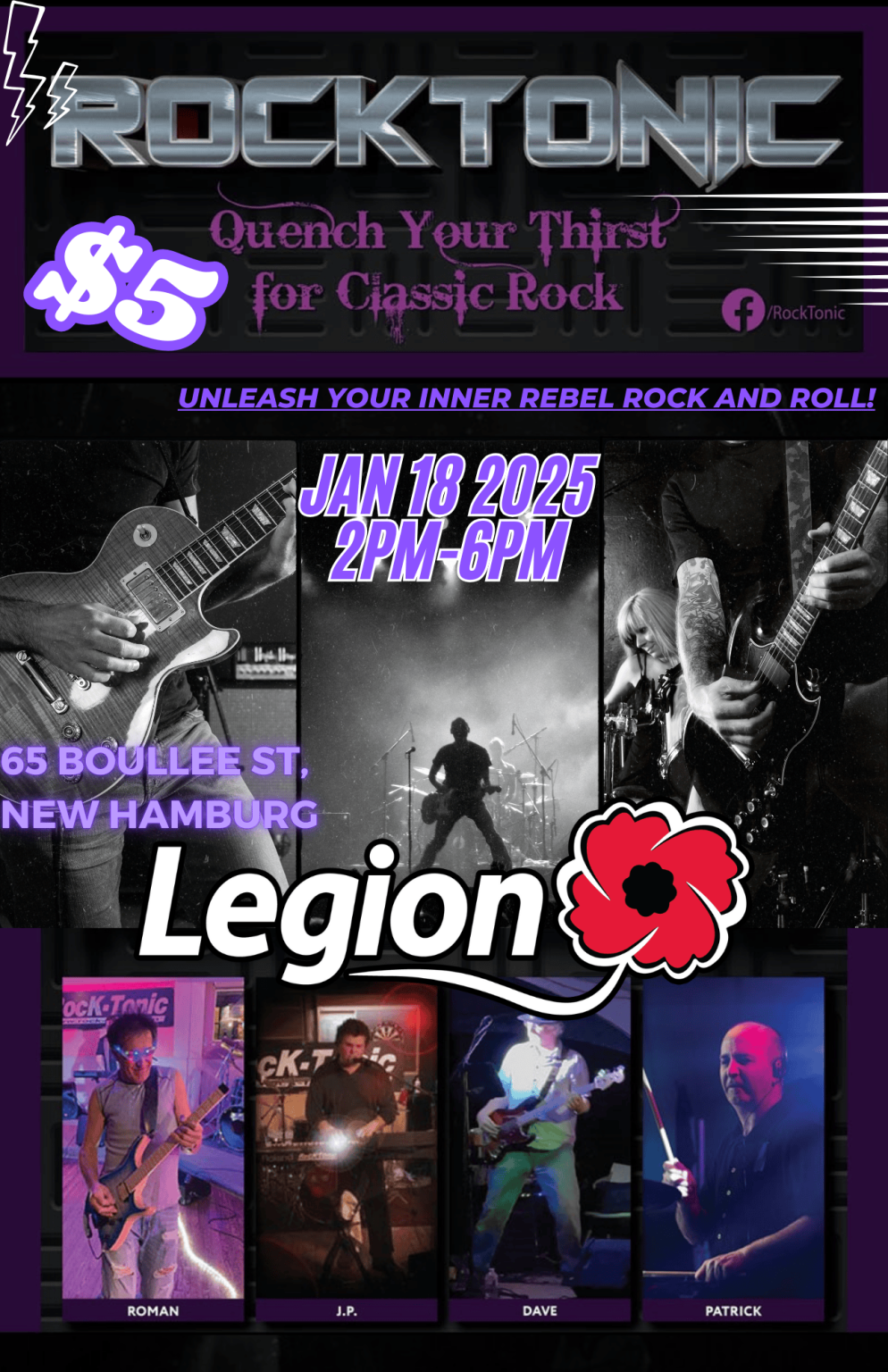 ROCKTONIC comes to the Legion! | newhamburglegion.ca